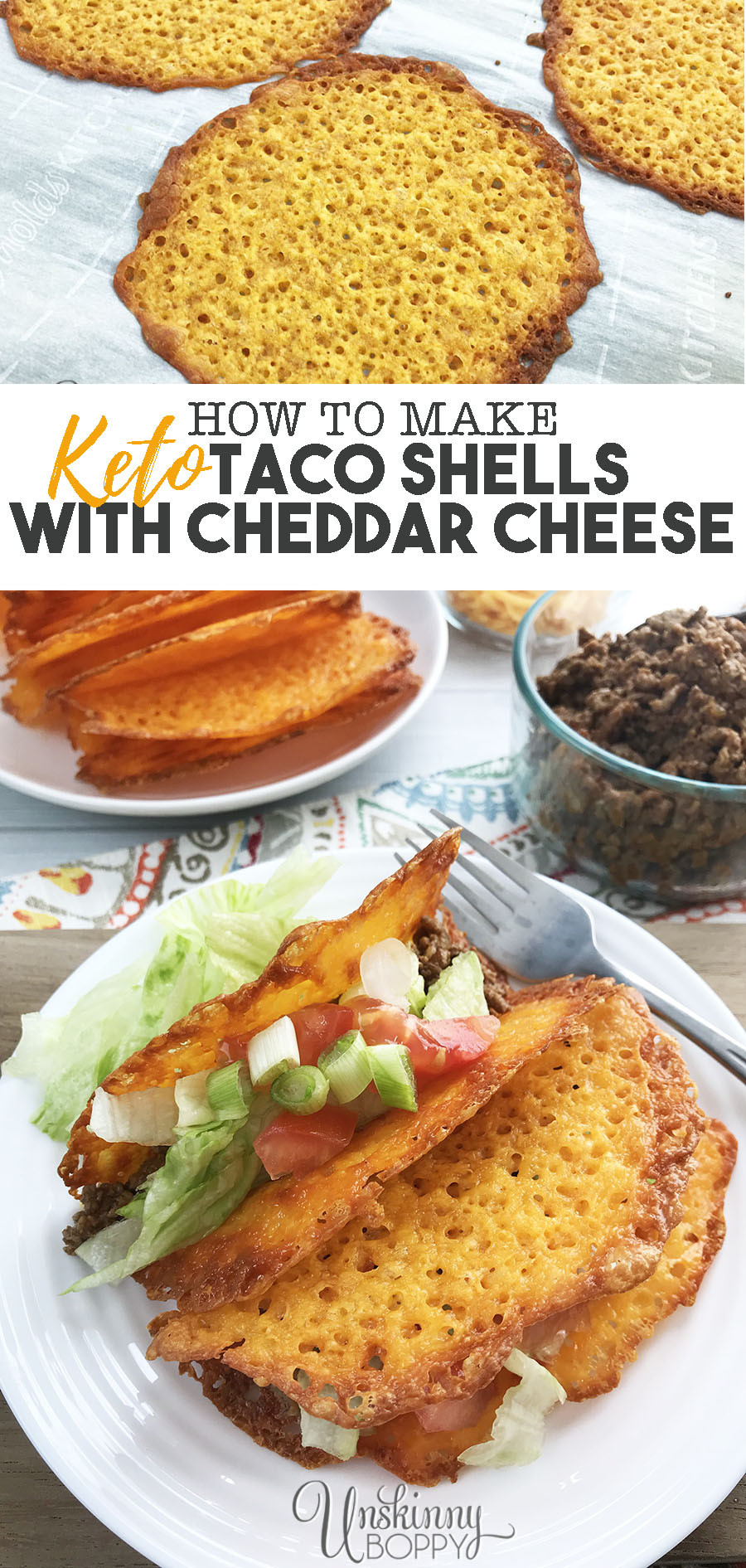 How to Make Keto Cheddar Cheese Taco Shells