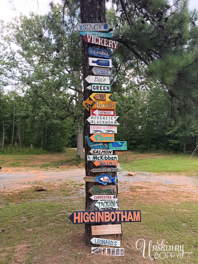 DIY Lake House Directional Sign on Scrap Cedar Wood - Beth Bryan