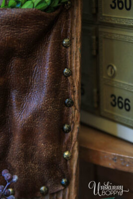 How to DIY a Rustic Leather Magazine Rack - Beth Bryan