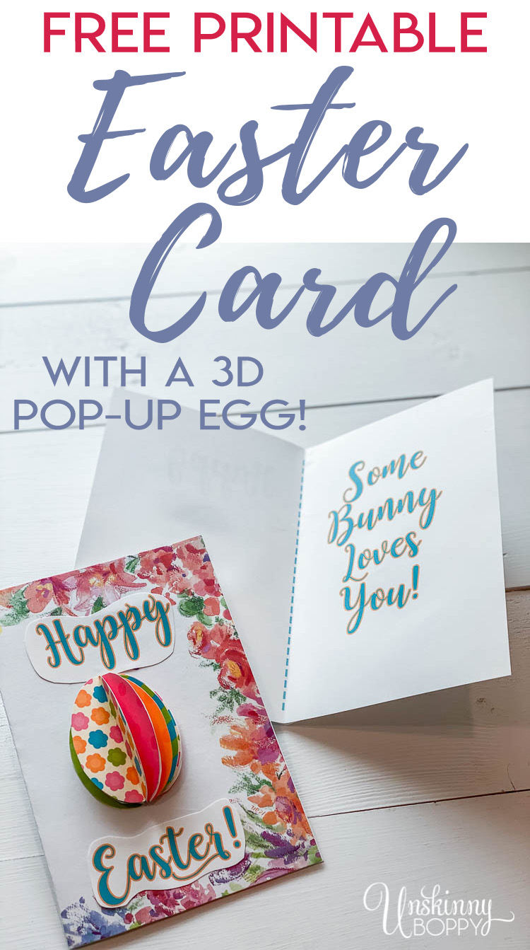 Free Printable "Happy Easter" Card with 3D Popup Egg! - Beth Bryan