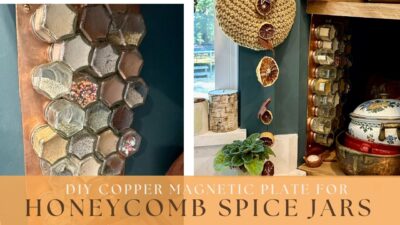 DIY Copper Hexagon Spice Rack with Magnetic Lids - Beth Bryan